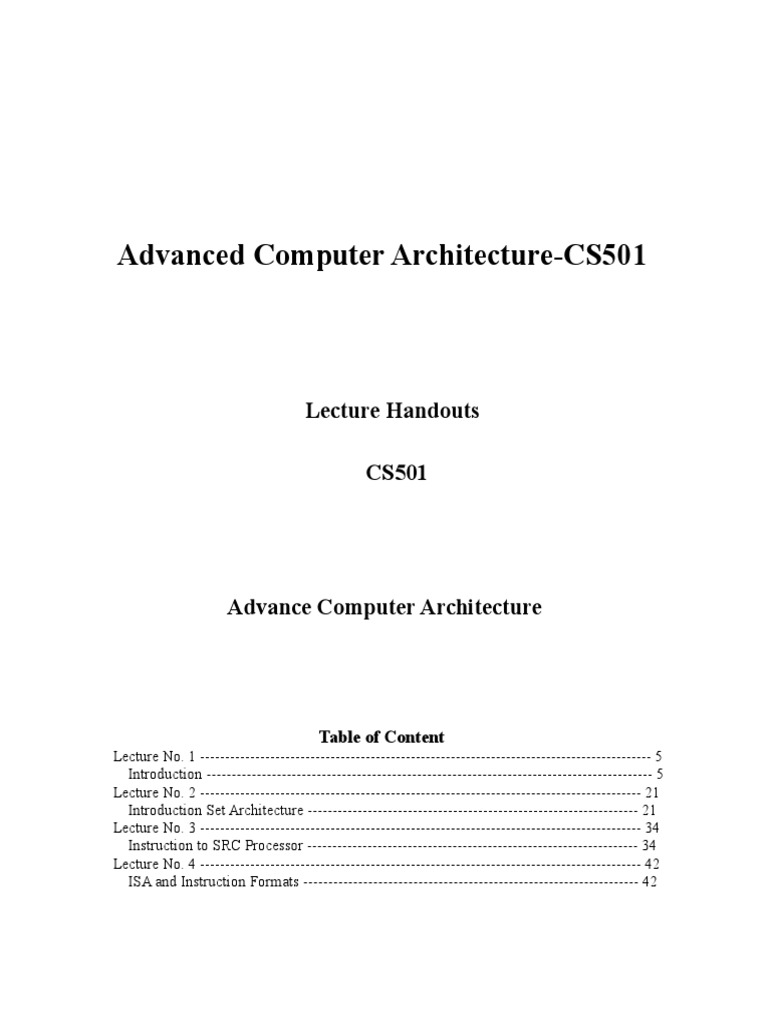 CS501 Handouts 1 22 | PDF | Data Type | Central Processing Unit