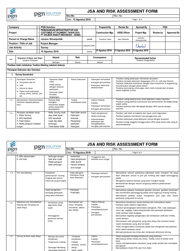 001 JSA Survey | PDF