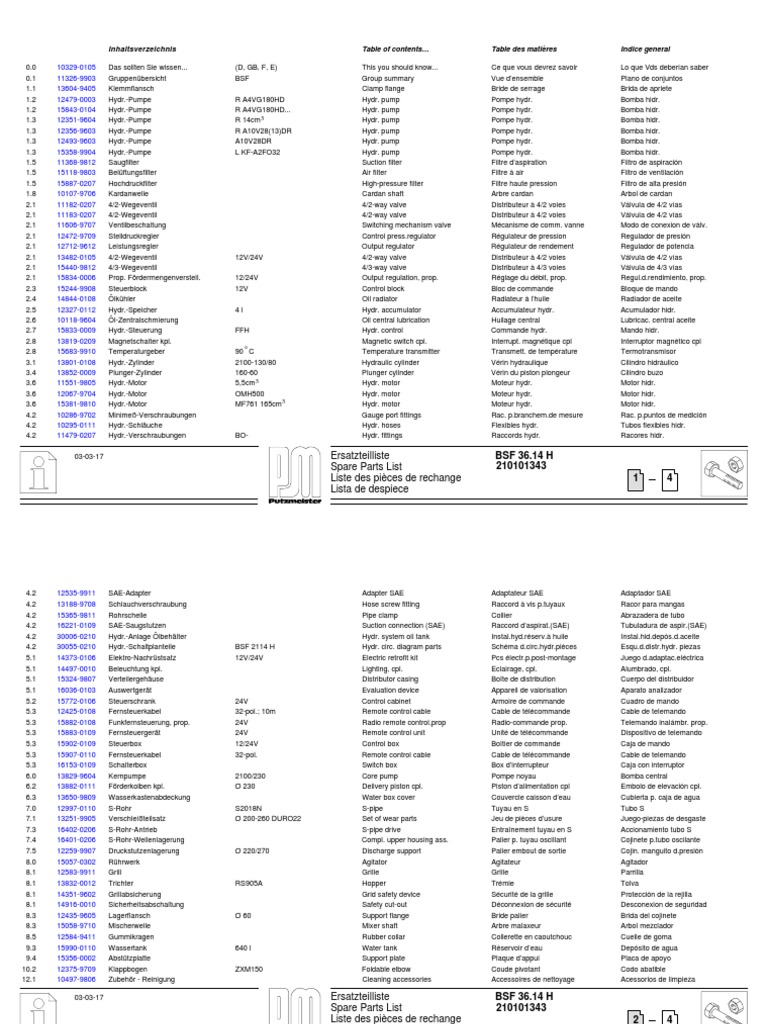 Catalogo BSF 36.14 H | PDF