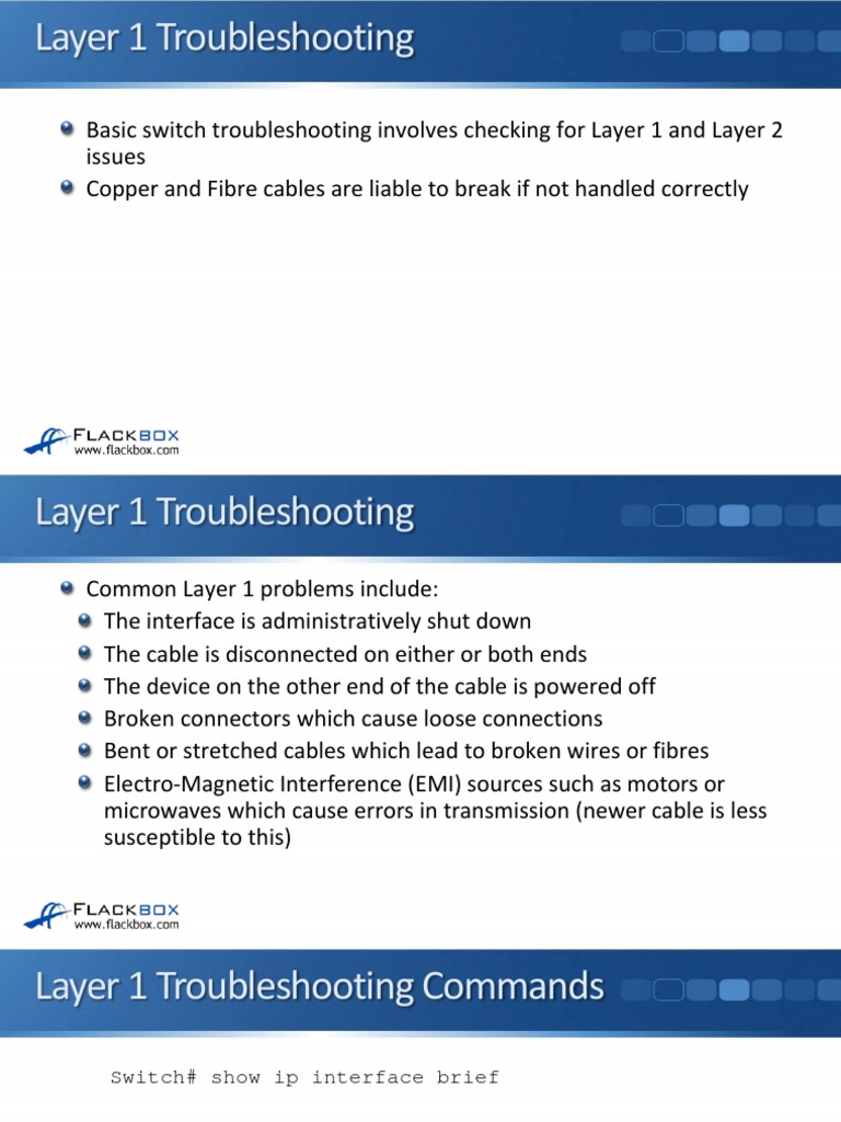 6.1 14-06 Basic Layer 1 and Layer 2 Troubleshooting PDF | PDF | Telecommunications Standards ...