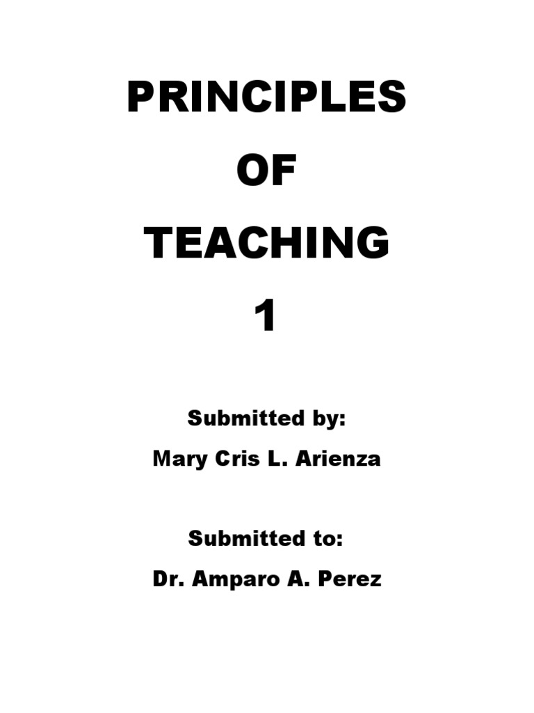 Principles 1 | PDF | Teaching Method | Constructivism (Philosophy Of ...