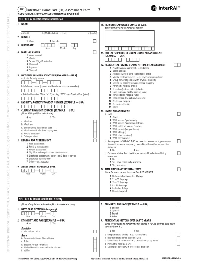 Interrai Sample DRM | PDF | Group Home | Race And Ethnicity In The ...