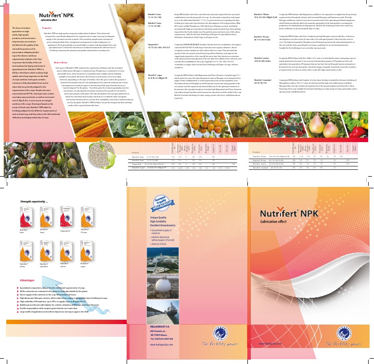 Hellagrolip Nutrifert Brochure en | PDF | Fertilizer | Nutrients