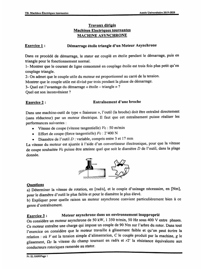 TD Machine Asynchrone PDF | PDF