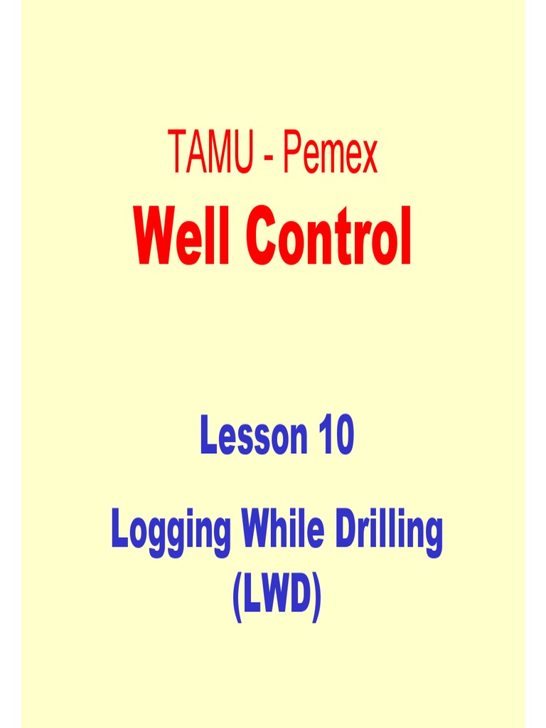 Logging While Drilling Pdf Pdf Porosity Applied And