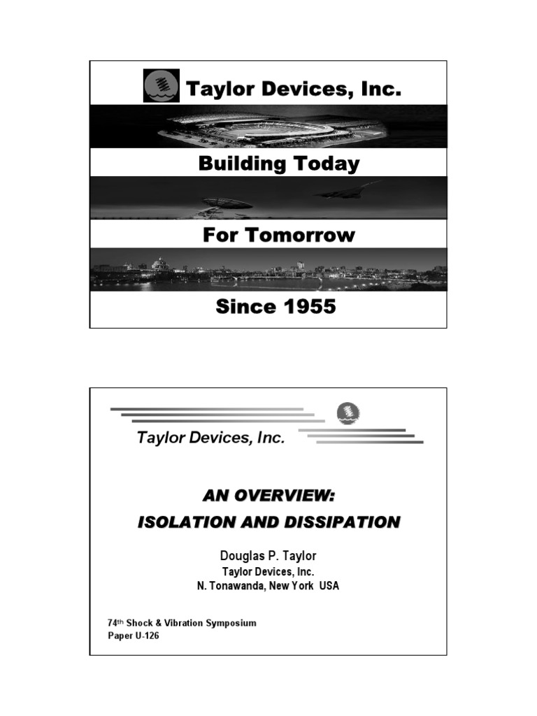 Taylor Devices, Inc. Building Today For Tomorrow Since 1955 | PDF ...