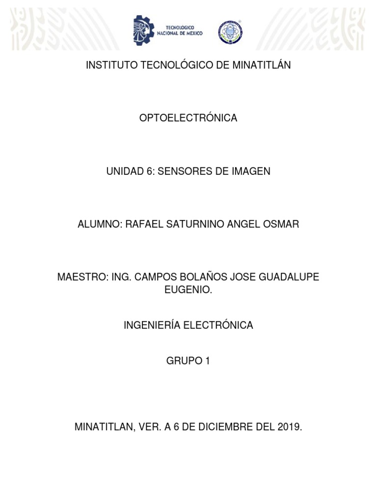 Unidad 6 Opto | PDF | Píxel | Dispositivo de carga acoplada