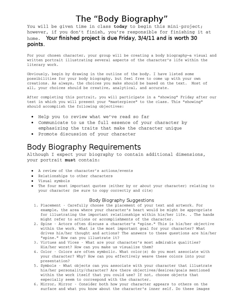 The Body Biography | PDF | Mirror | Psychological Concepts