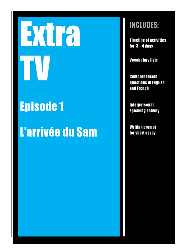 ExtraTVinFrenchEpisode1 PDF | PDF