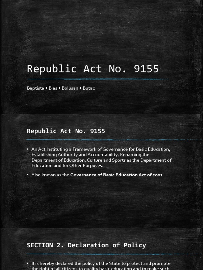 Ra 9155 | PDF | Governance | Learning