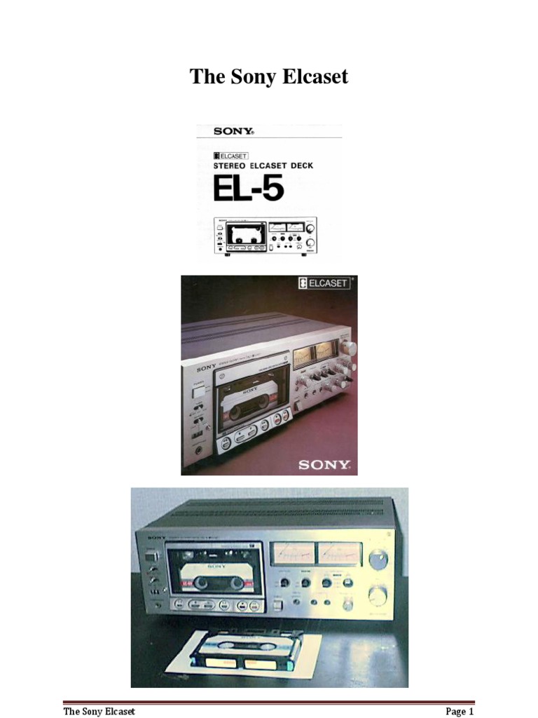 The Sony Elcaset | PDF | Compact Cassette | Sound Recording And ...