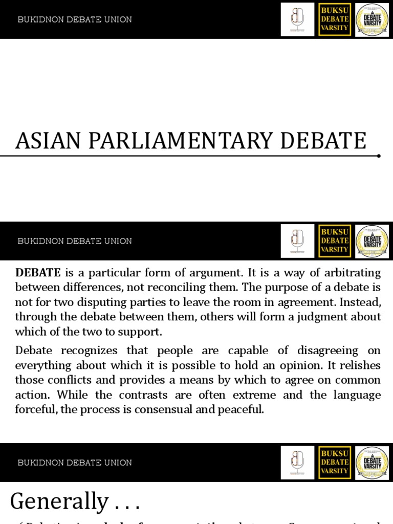 Asian Parliamentary Debate | PDF | Rhetoric | Argument
