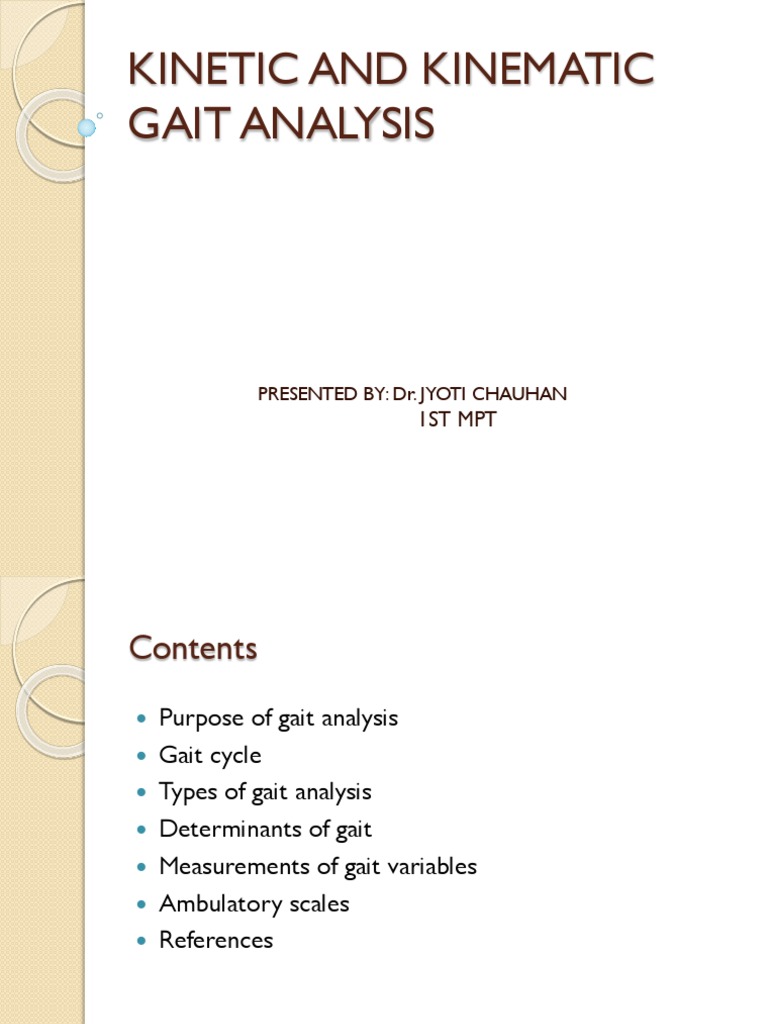 Kinetic and Kinematic Gait Analysis - New | PDF | Anatomical Terms Of ...