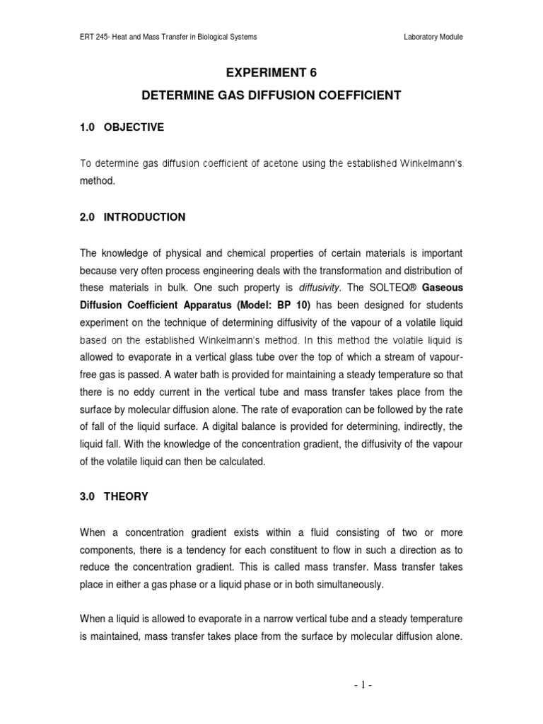 Lab | PDF | Diffusion | Liquids