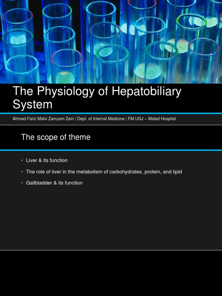 The Physiology of Hepatobiliary System | PDF | Liver | Bile