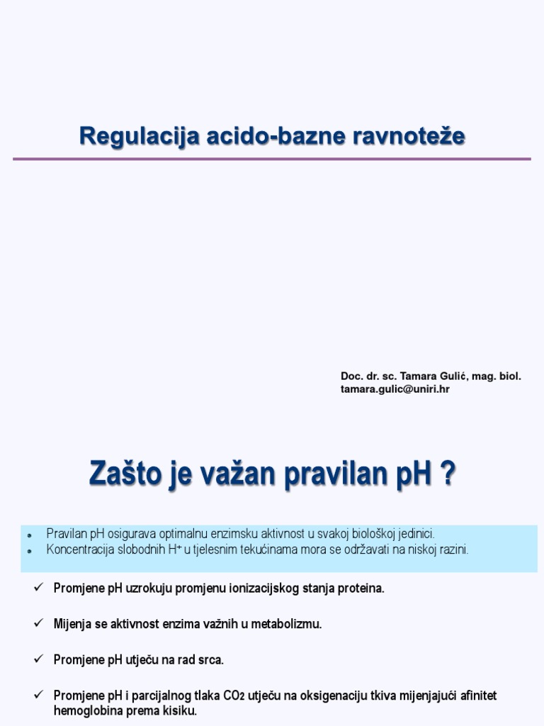 P9 VMS Regulacija Acido Bazne Ravnoteže | PDF
