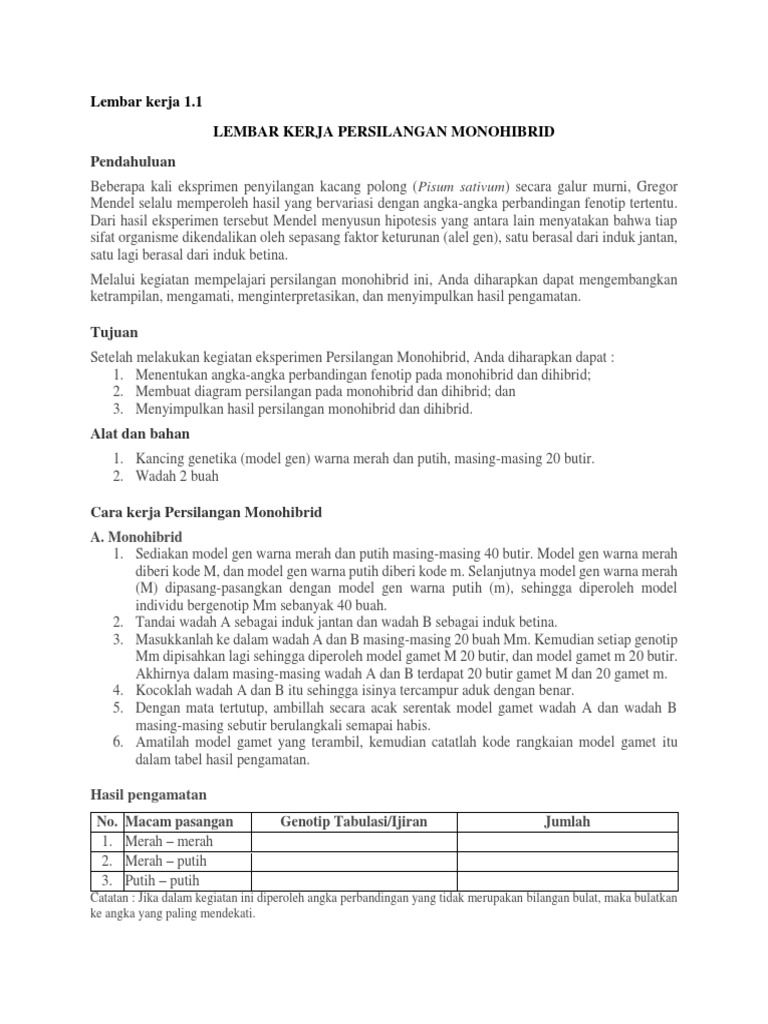 Pewarisan Sifat Pada Makhluk Hidup | PDF
