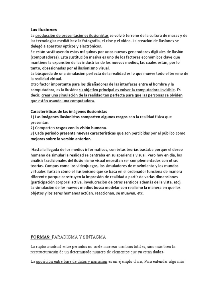 Formas e Ilusiones - Lev Manovich | PDF | Paradigma | Percepción visual