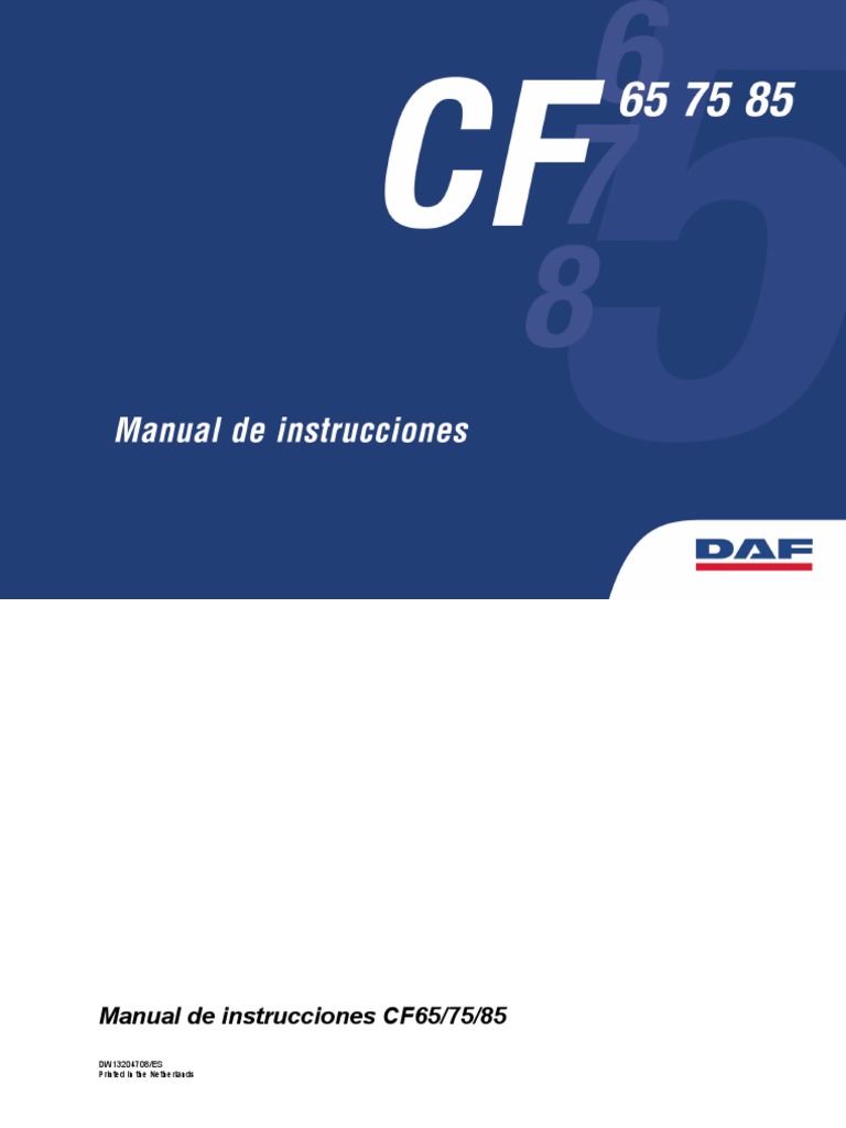 ManualOperador DAF PDF | PDF | Turbocompresor | Eje