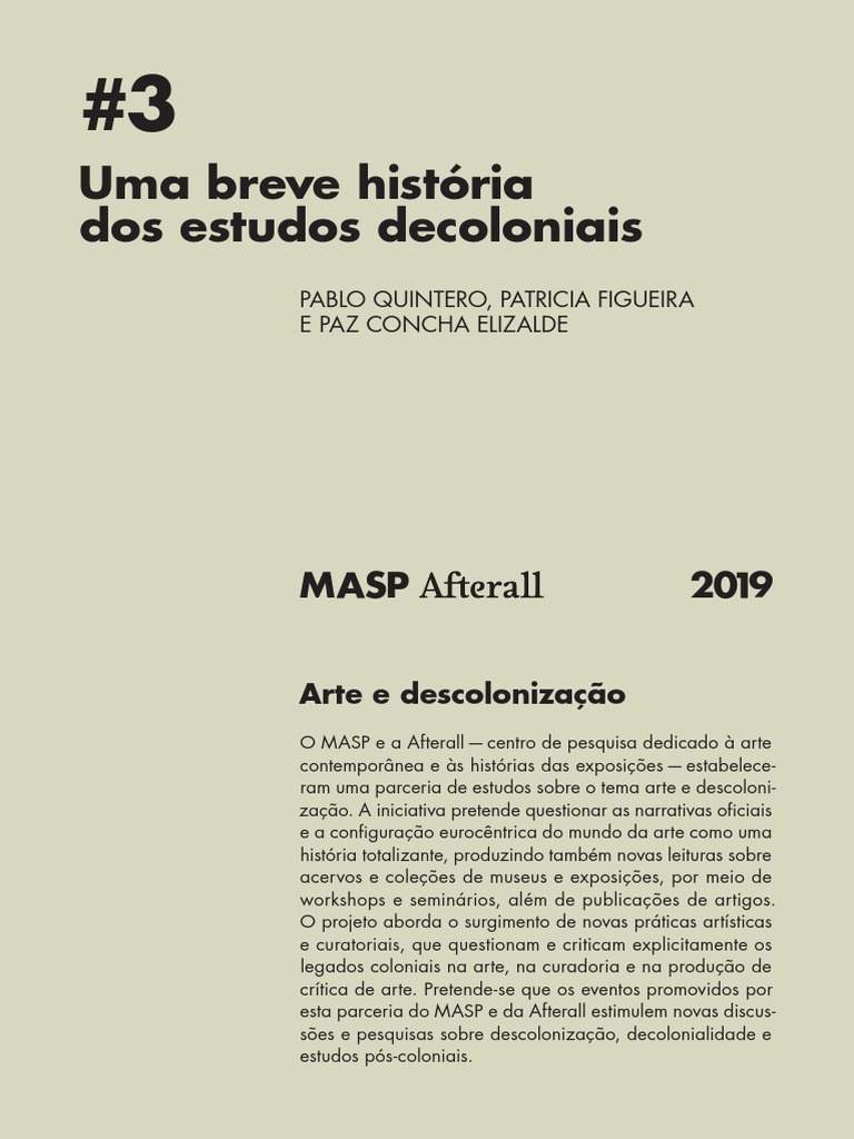 Uma Breve História Dos Estudos Decoloniais | PDF | Antropologia ... Uma Breve História Dos Estudos Decoloniais | PDF | Antropologia ...