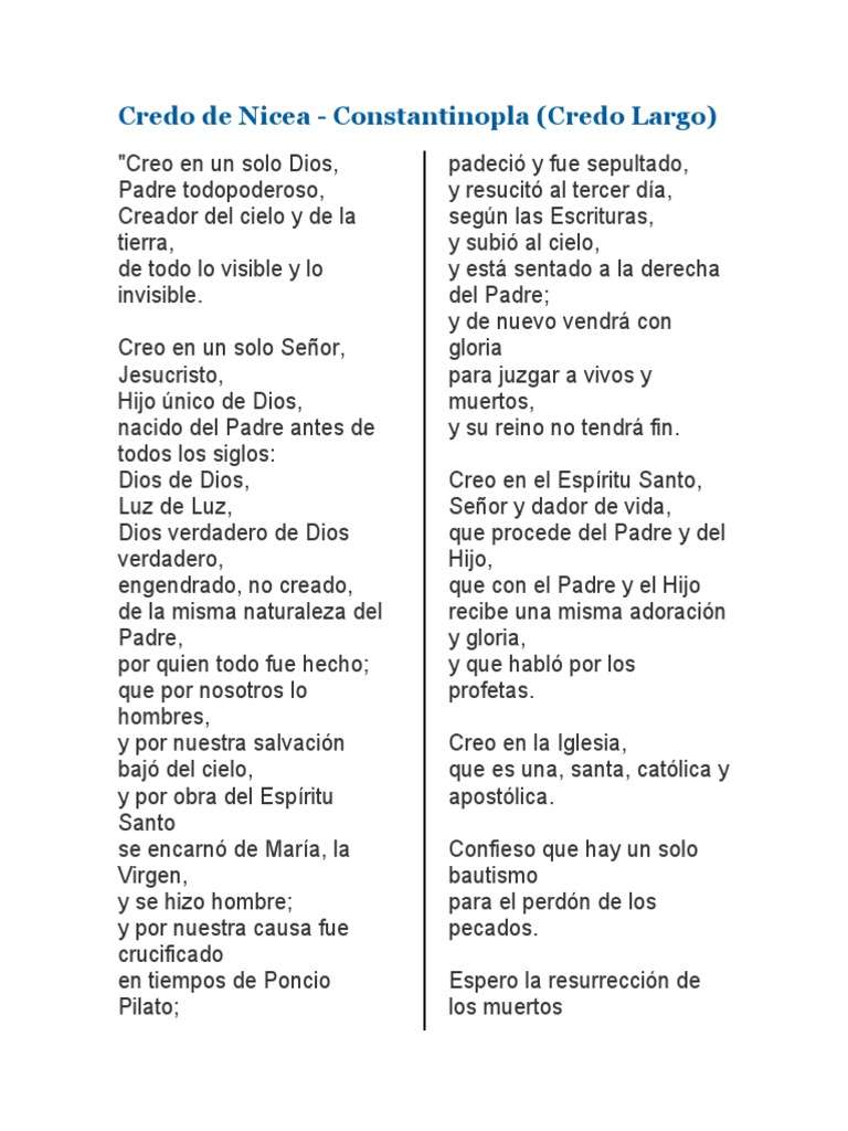 Credo de Nicea | PDF