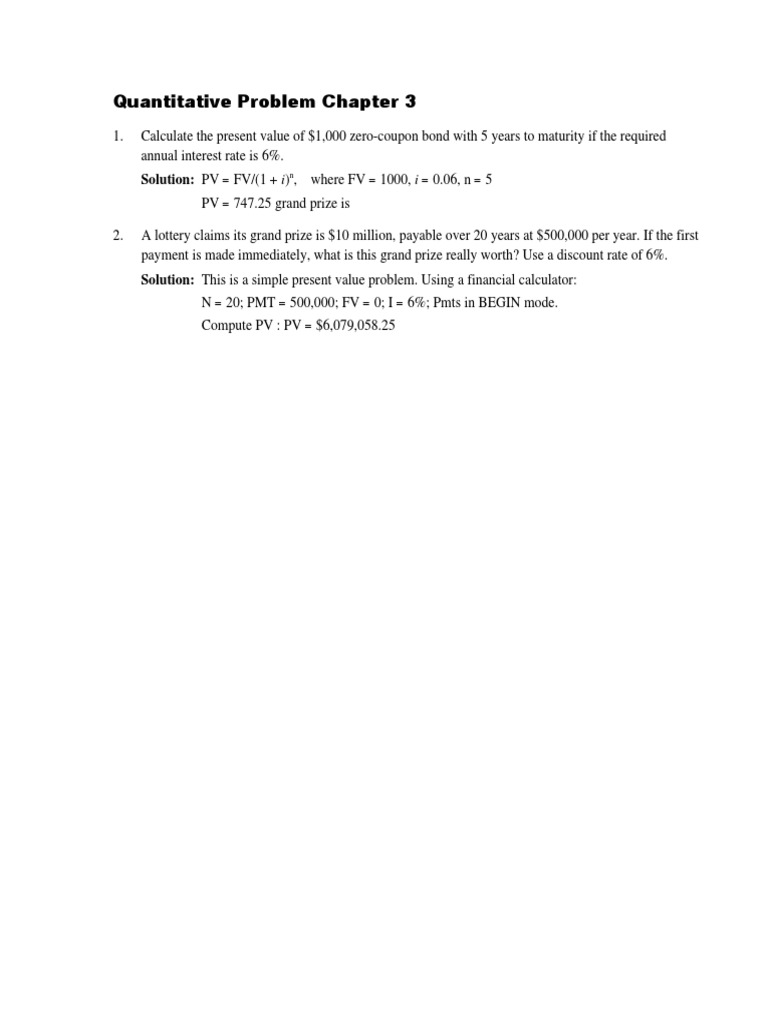 Bond Valuation and Duration Problems | PDF | Bond Duration | Bonds ...