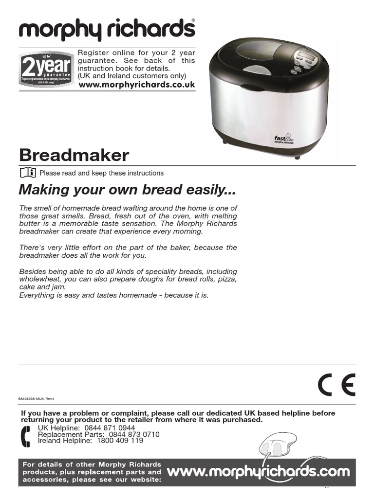 Morphy Richards Fast Bake | PDF | Flour | Breads