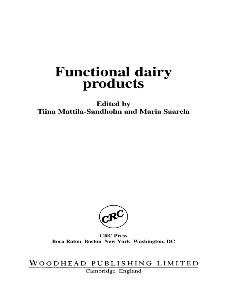 Functional Dairy Products PDF | PDF | Yogurt | Milk