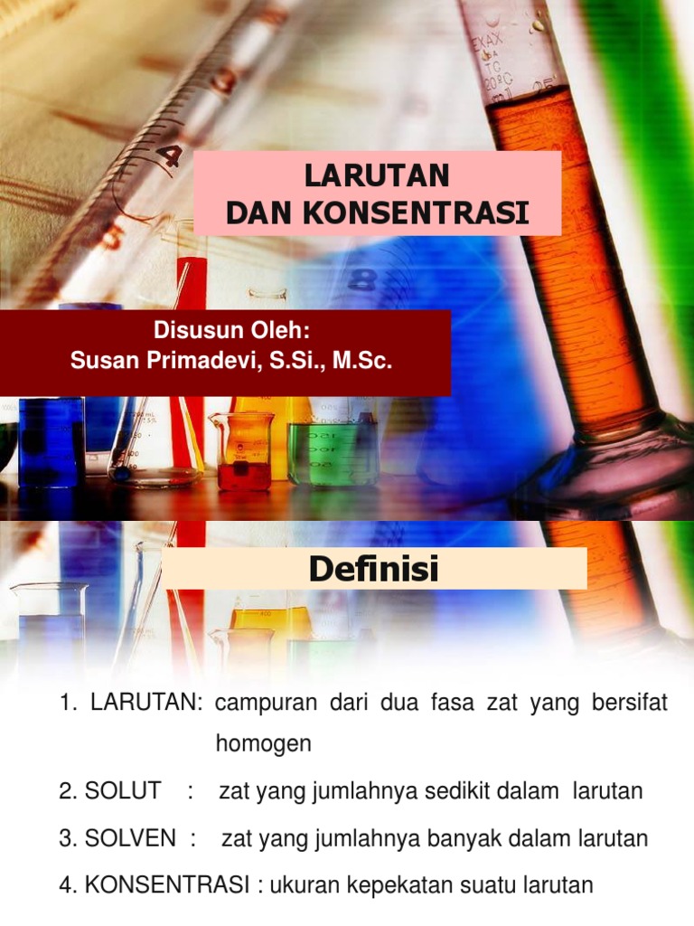 Larutan Dan Konsentrasi | PDF | Sains & Matematika