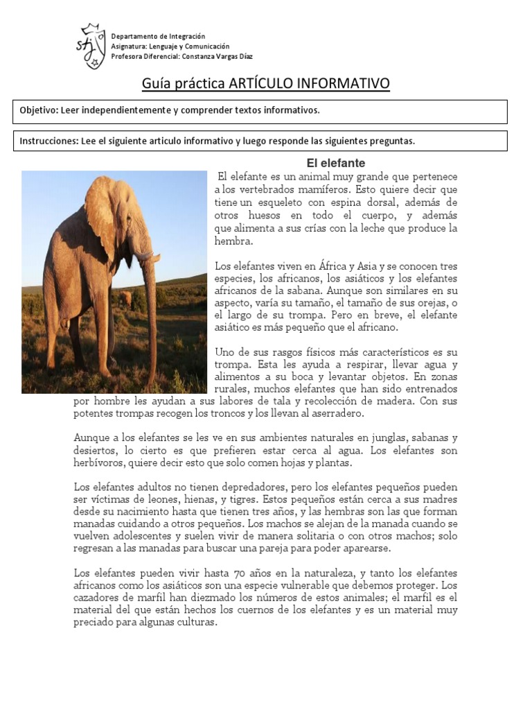 Guia Articulo Informativo | PDF | León | Organismos