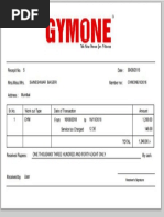 Gym Membership Receipt Templateedited | PDF