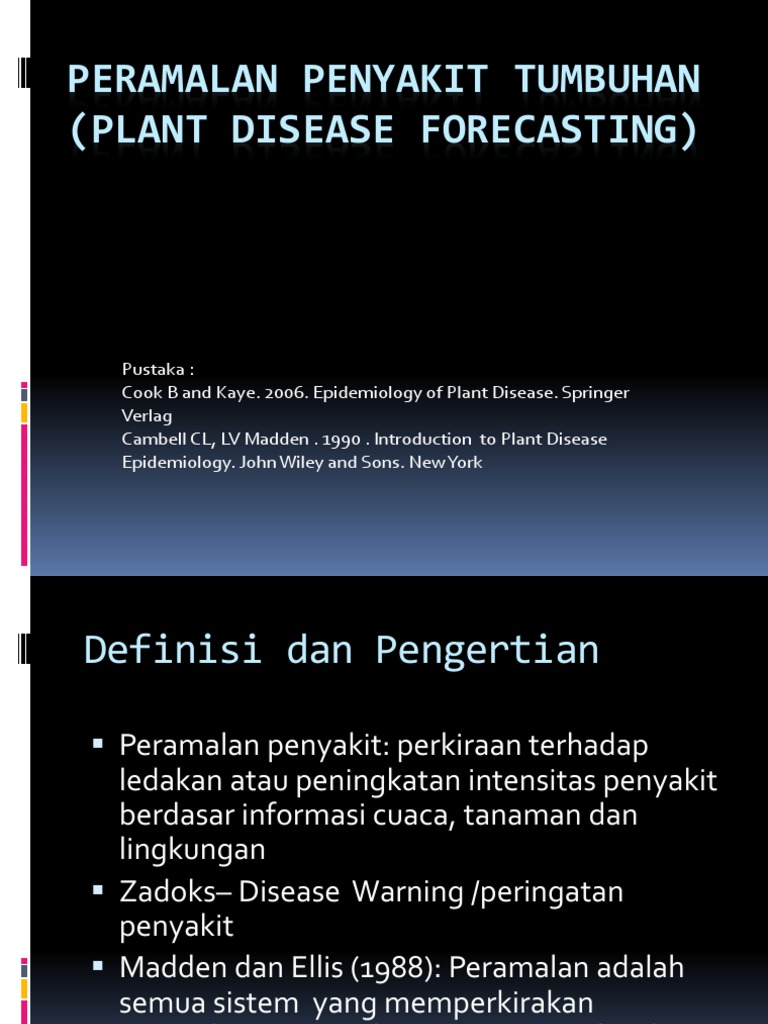 6 Peramalan Penyakit Tumbuhan (Plant Disease Forecasting) | PDF ...