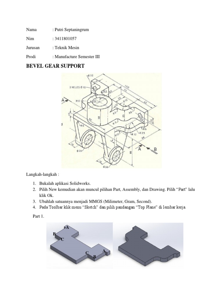 Panduan Gambar Bevel Gear Support | PDF | Metode & Bahan Ajar