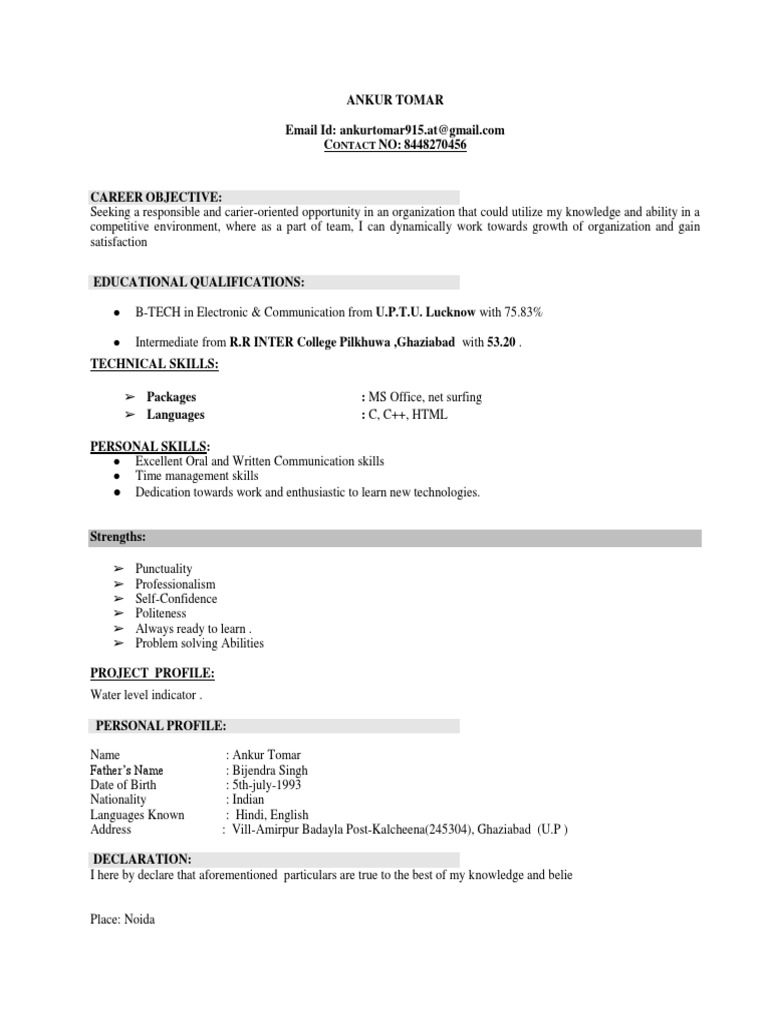 Ankur Resume | PDF