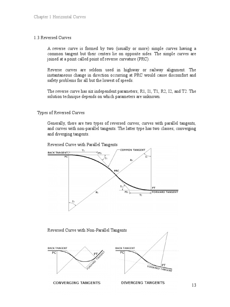 Reversed Curve | PDF | Tangent | Radius