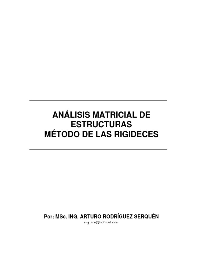El M Todo de Las Rigideces 2019 2 | PDF | Rigidez | Ingeniería estructural