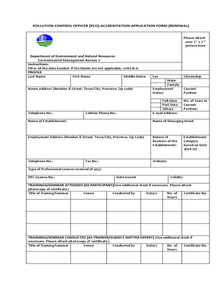 PCO Renewal Form for Professionals | PDF | Notary Public | Affidavit