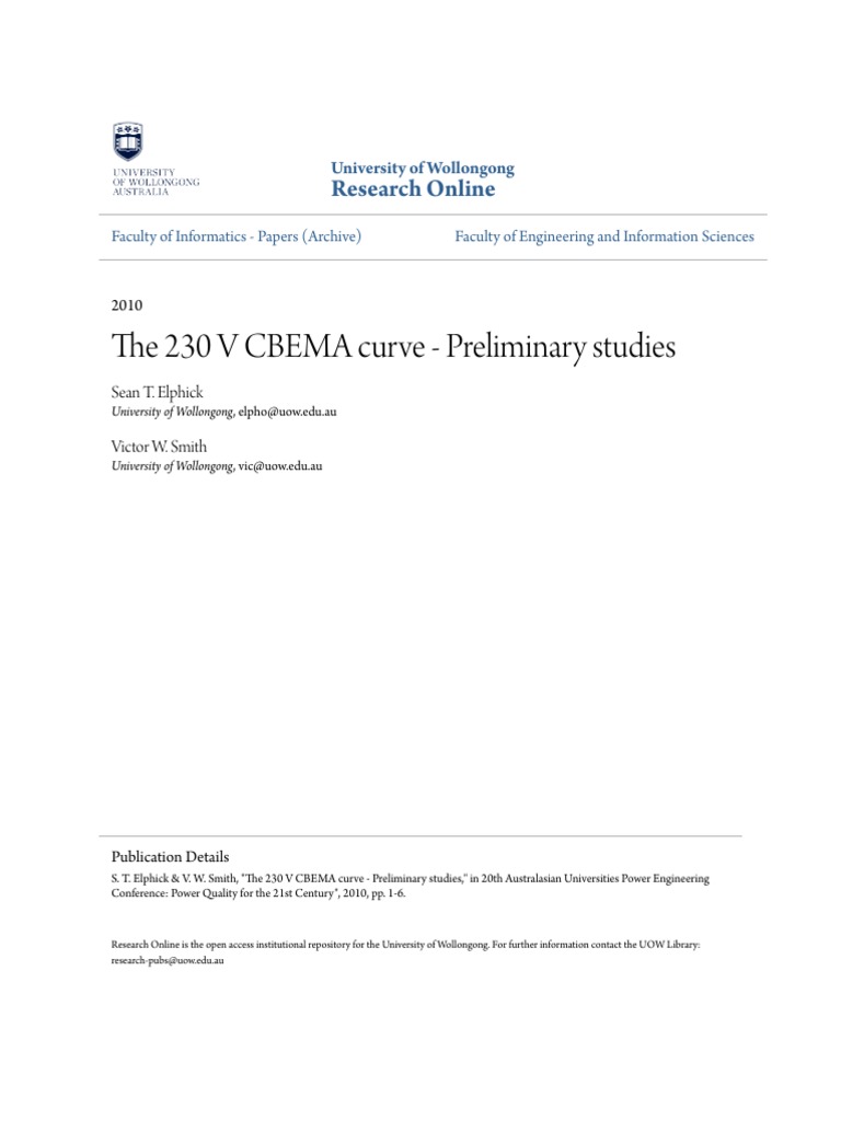 The 230V CBEMA Curve | PDF | Power Supply | Electric Power Distribution