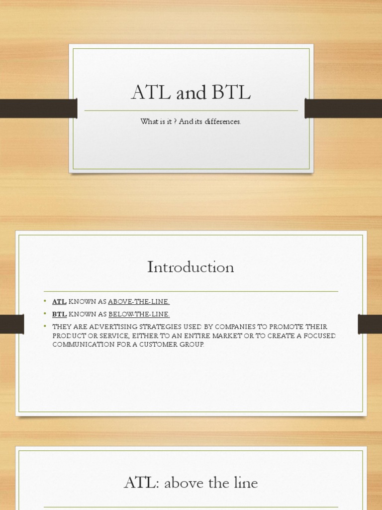 Atl and BTL Activities | PDF | Advertising | Mass Media