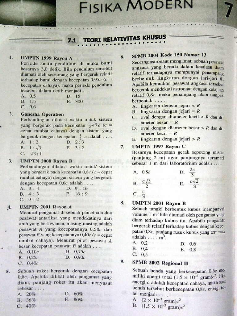 Relativitas Khusus | PDF