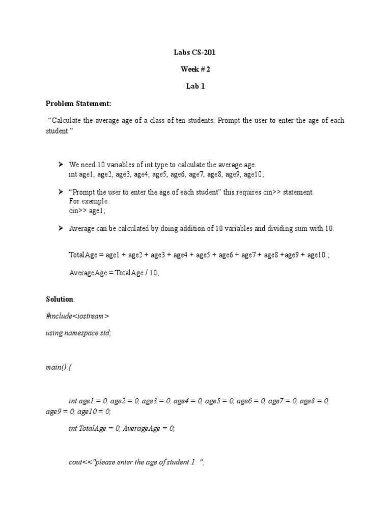 Lab Exercise | Download Free PDF | Subroutine | Integer (Computer Science)