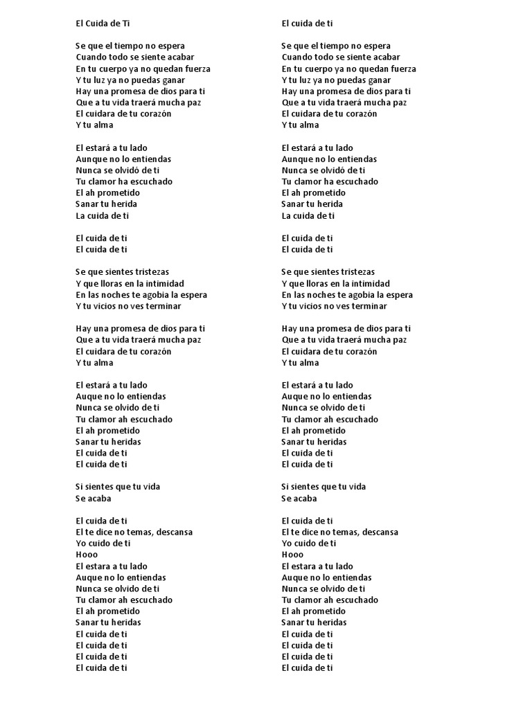 El Cuida de Ti | PDF