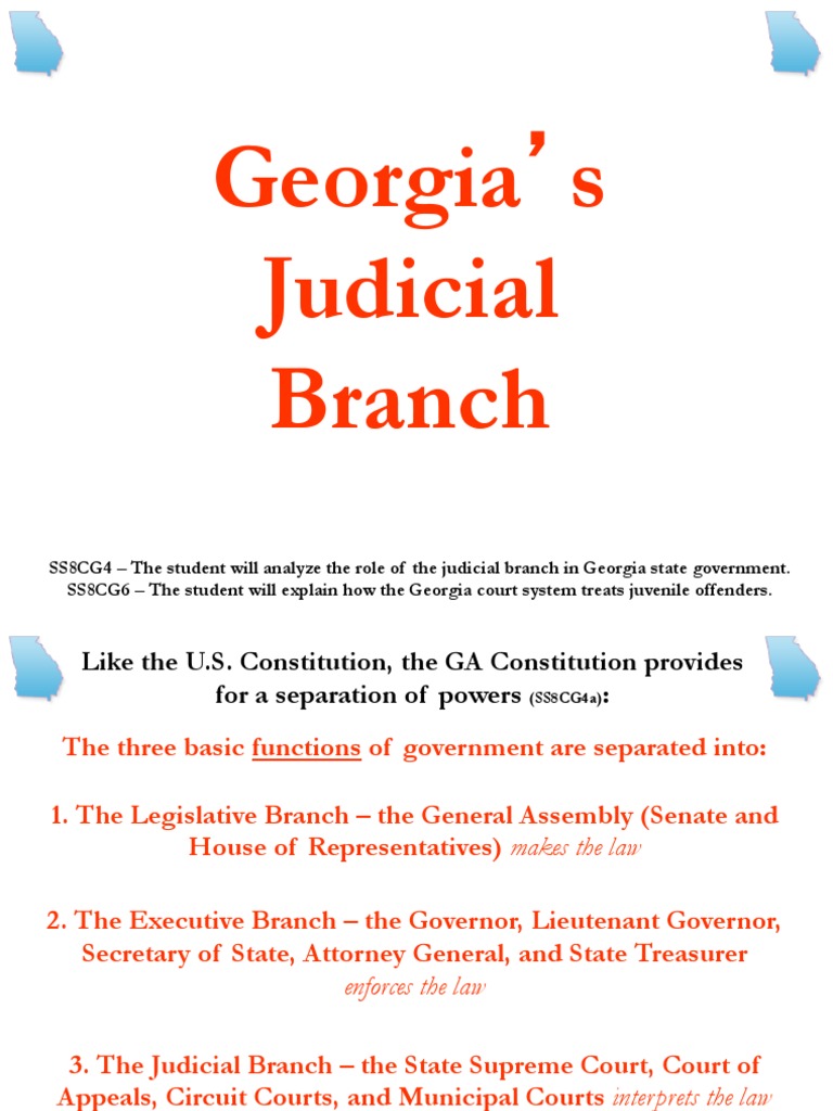 Georgia's Judicial Branch Overview | PDF | Juvenile Delinquency ...