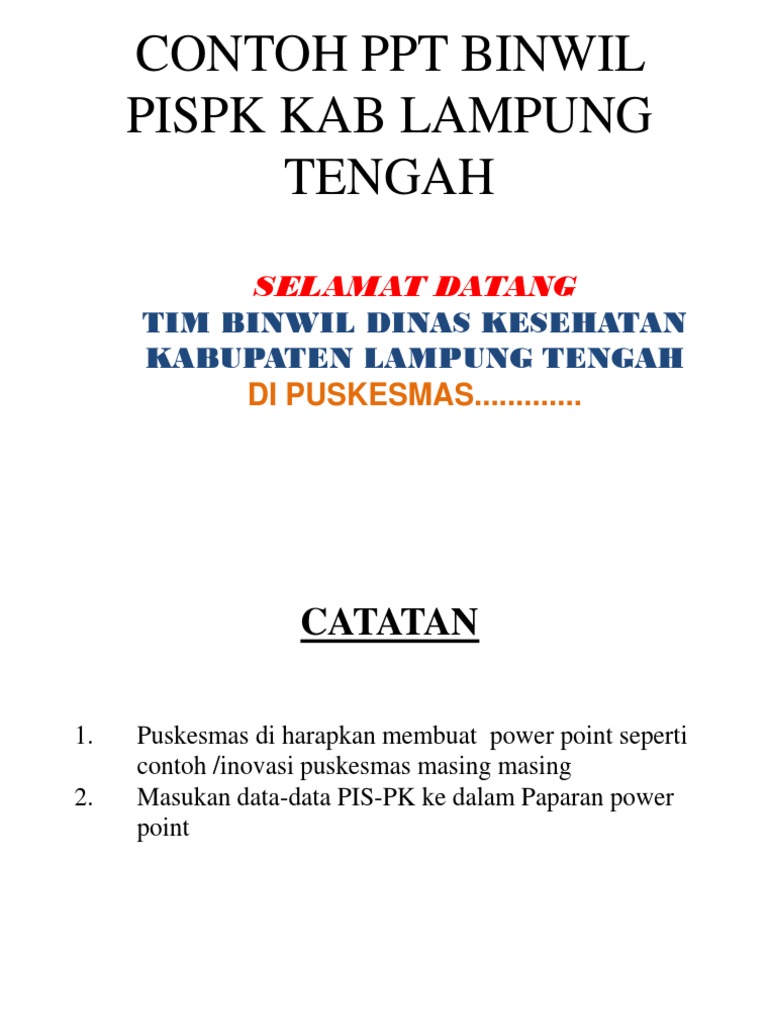 CONTOH POWER POINT Presentasi PIS-PK | PDF