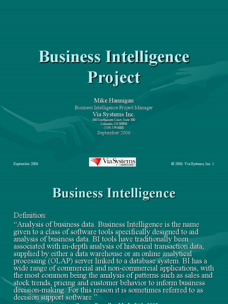 BI Project | PDF | Databases | Business Intelligence