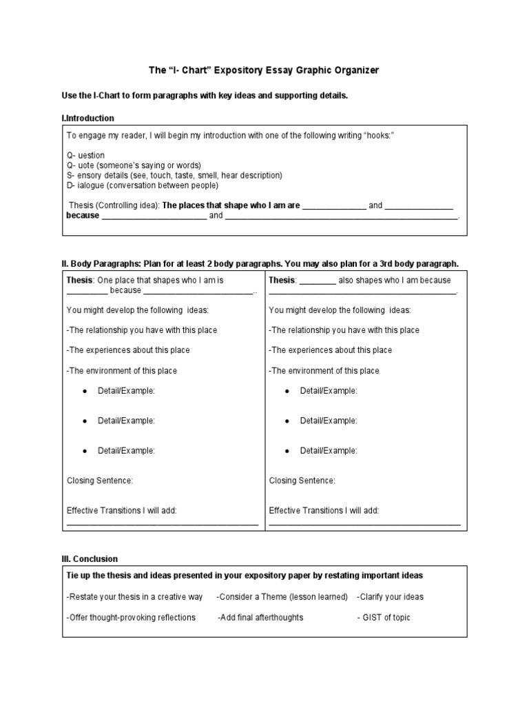 I-Chart Graphic Organizer 1 | PDF