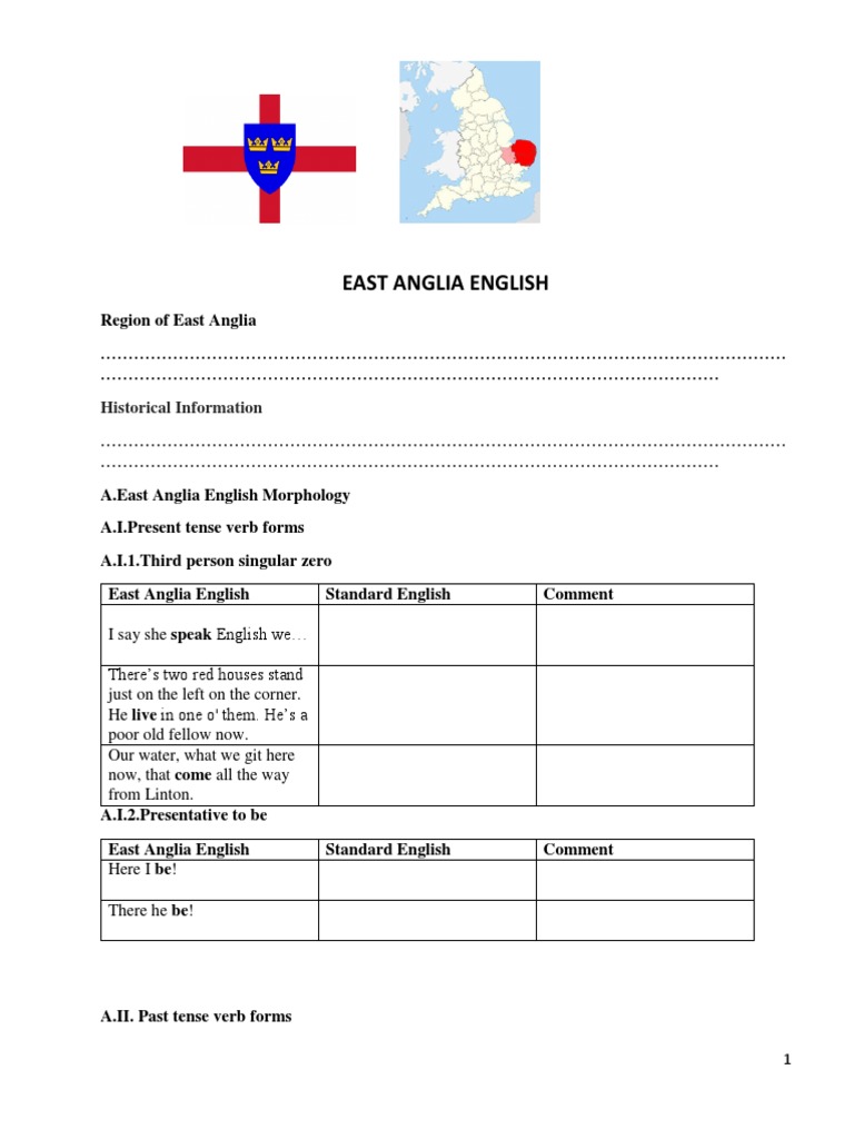 East Anglia English Guide | PDF | English Language | Grammatical Tense
