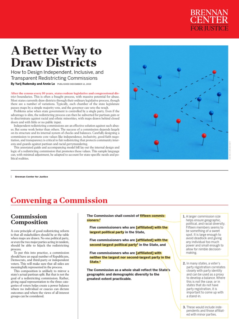 A Better Way To Draw Districts | PDF | Redistricting | Commissioner