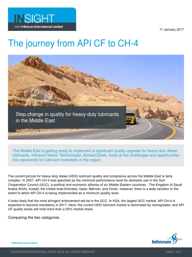 The Journey From API CF To CH 4 | PDF | Gulf Cooperation Council ...