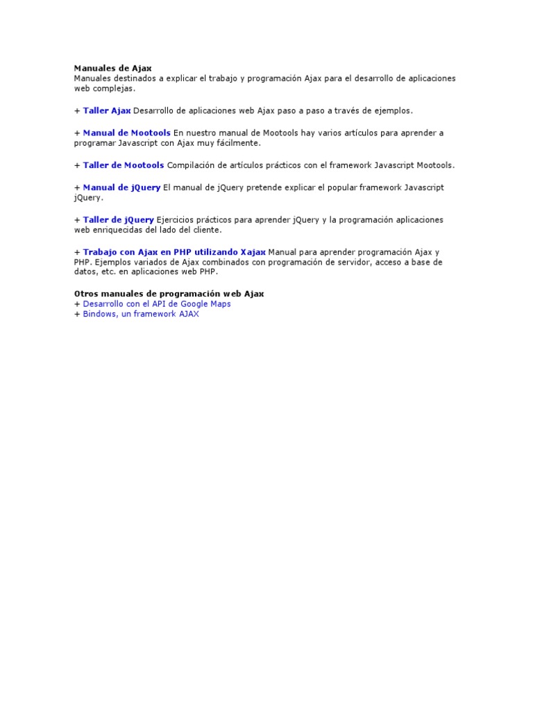 Manuales de Ajax | PDF | Informática